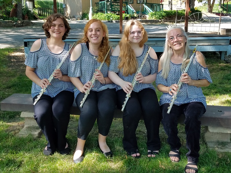Flutes of the Foothills Left to right Ava Miller, Jamie Helwig, Lilian ...
