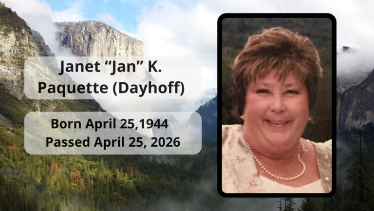 Obituary - Janet “Jan” K. Paquette (Dayhoff)